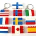 World Flag Keychain Keyring Countries Keychain Wedding Favours - Etsy