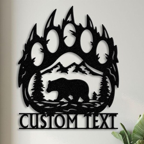 Outdoor Metal Bear Sign - Etsy