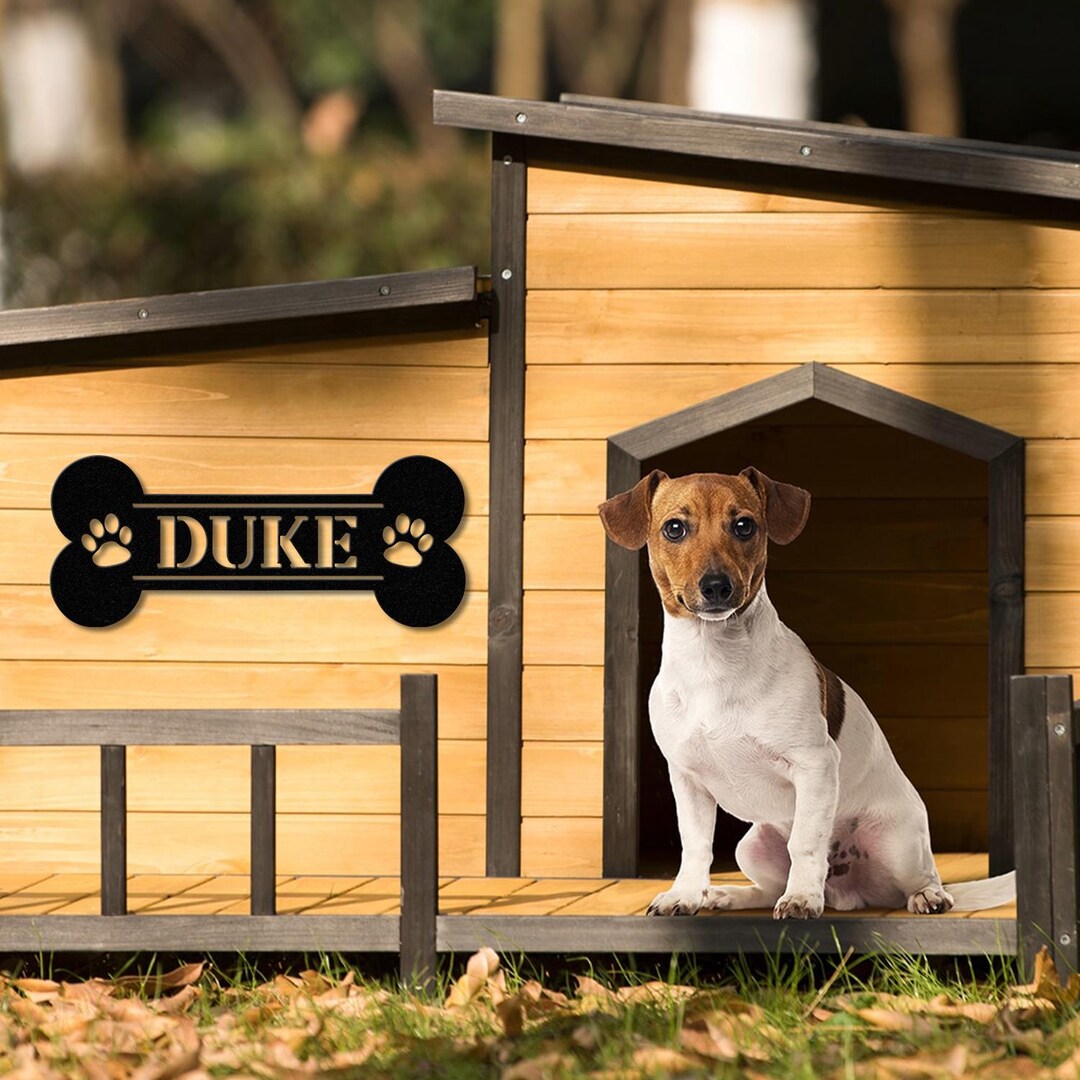 Personalized Dog Crate Metal Sign, Custom Dog Decor, Hanging Crate Sign ...