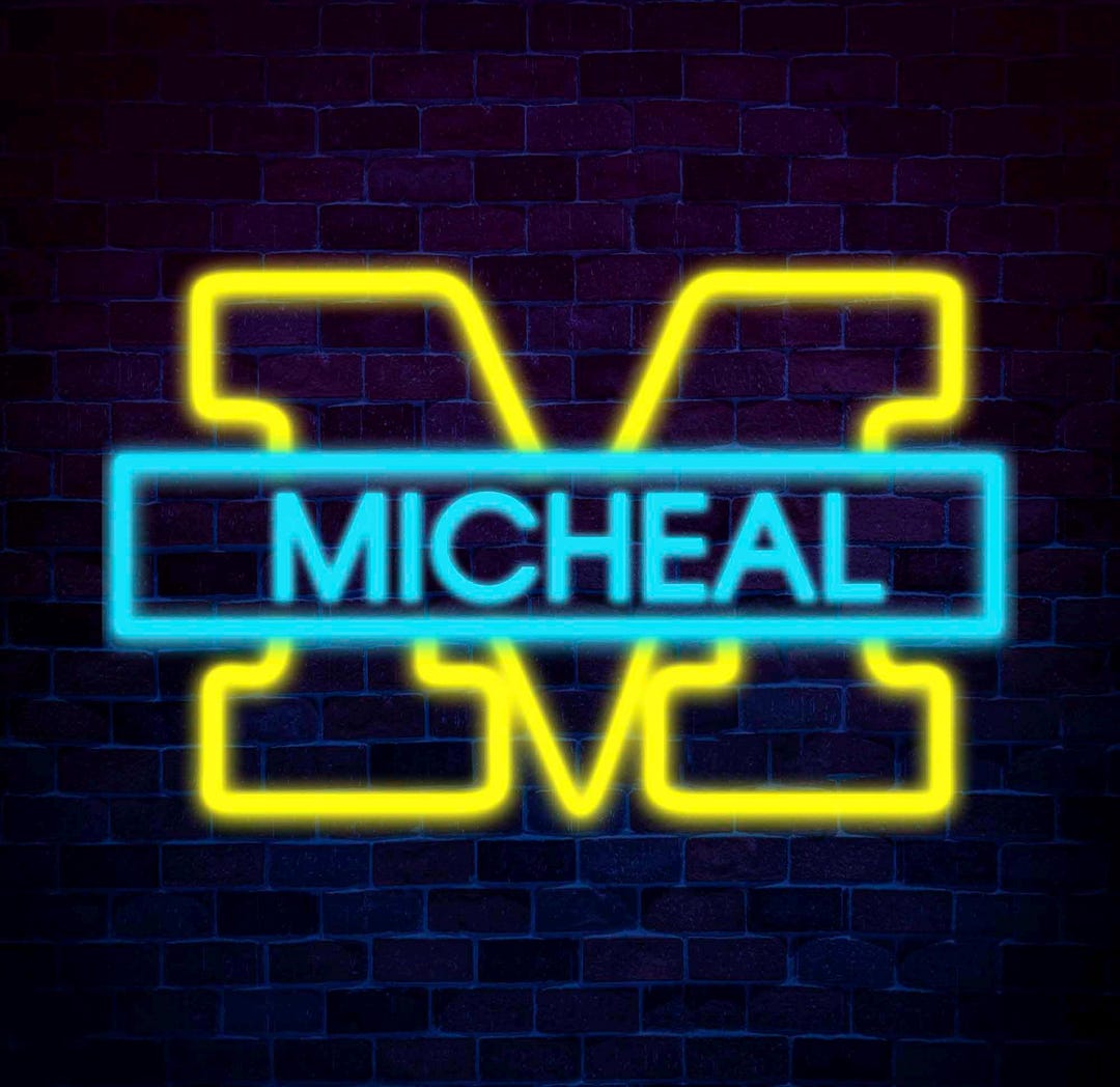 Custom Intial Name Neon Sign, Name Neon for Nursery, Girl's and Boys ...