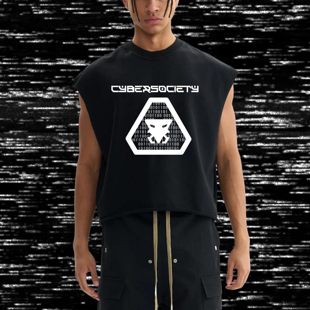 Cyber_psycho | Boxy Cyberpunk Techwear Tank Top - Etsy UK