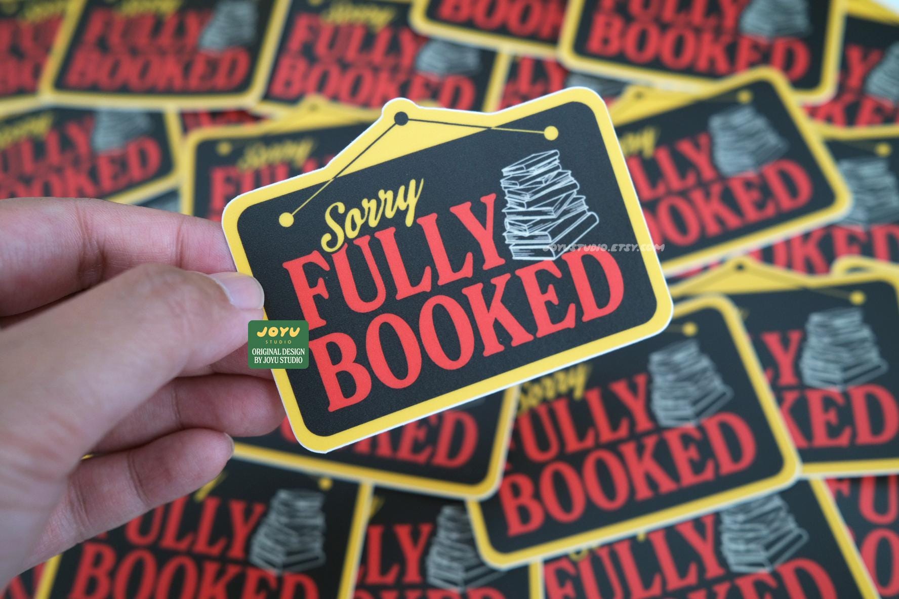 Fully Booked Sign Sticker, 80s Retro Sign Bookish Sticker for Kindle ...
