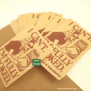 Fully Booked Sticker, Retro Style Bookish Sticker for Kindle Gift for ...