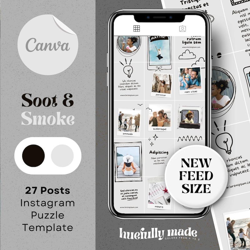 Instagram Doodle Template - Etsy