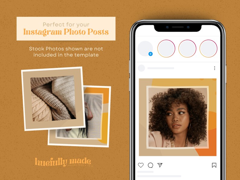 Instagram Puzzle Post Template in Canva - Minimalist Orange Beige Brown ...