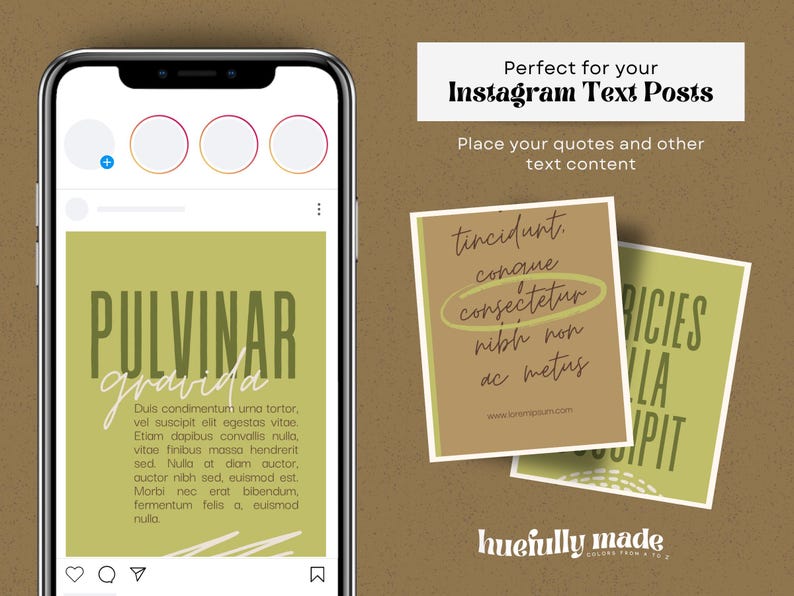 Instagram Puzzle Post Template in Canva - Beige Brown Olive Green ...