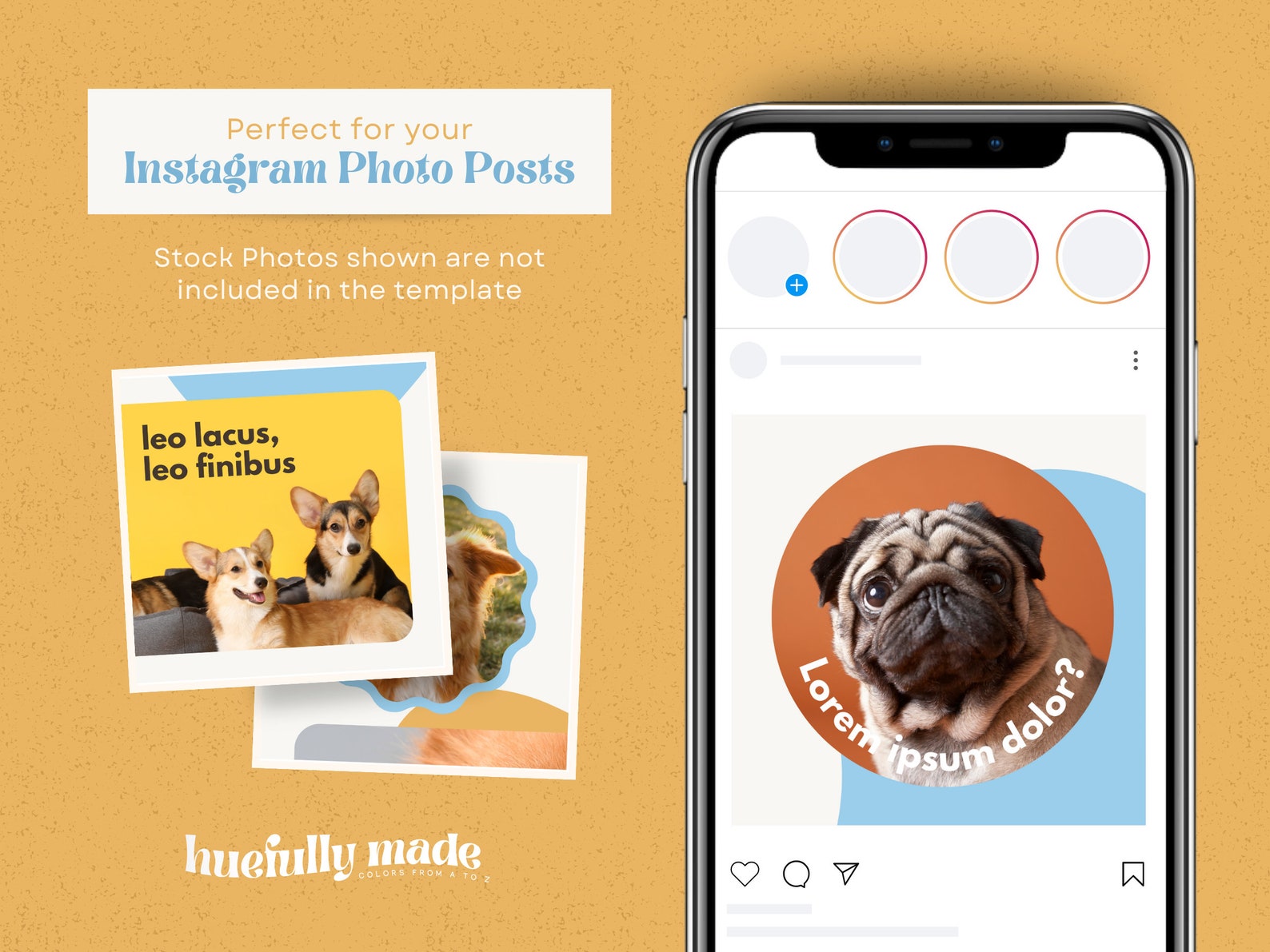 Instagram Puzzle Post Template in Canva - Baby Blue Cream Brown Grid ...