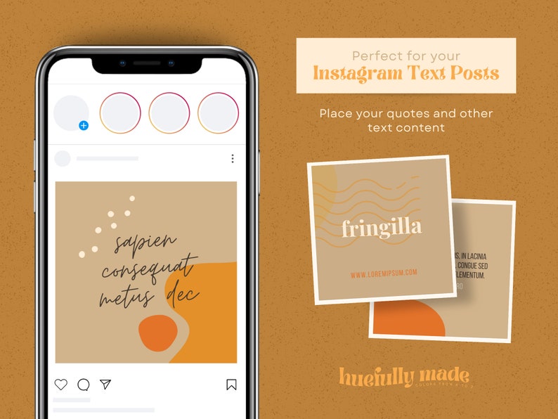 Instagram Puzzle Post Template in Canva - Minimalist Orange Beige Brown ...