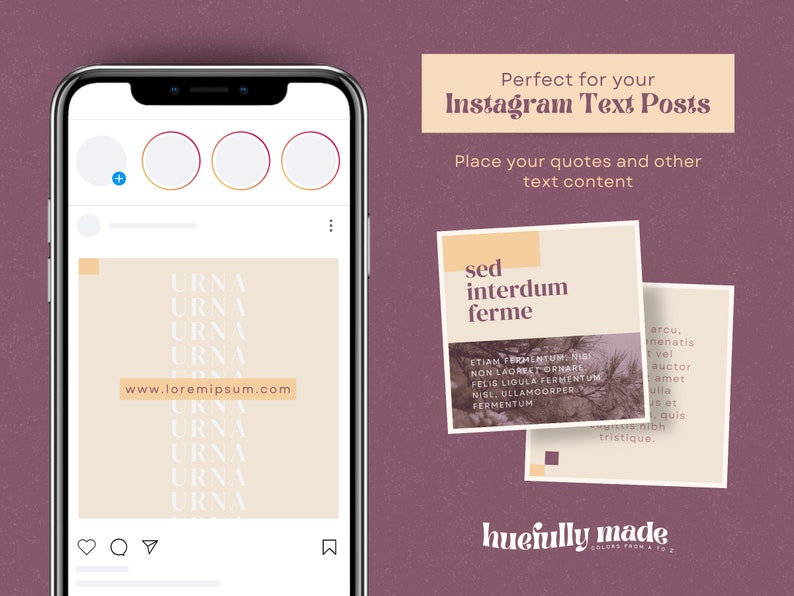 Instagram Puzzle Post Template in Canva - Simple Peach Purple Grid ...