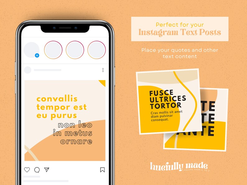 Instagram Puzzle Post Template in Canva - Yellow Beige Peach Grid ...