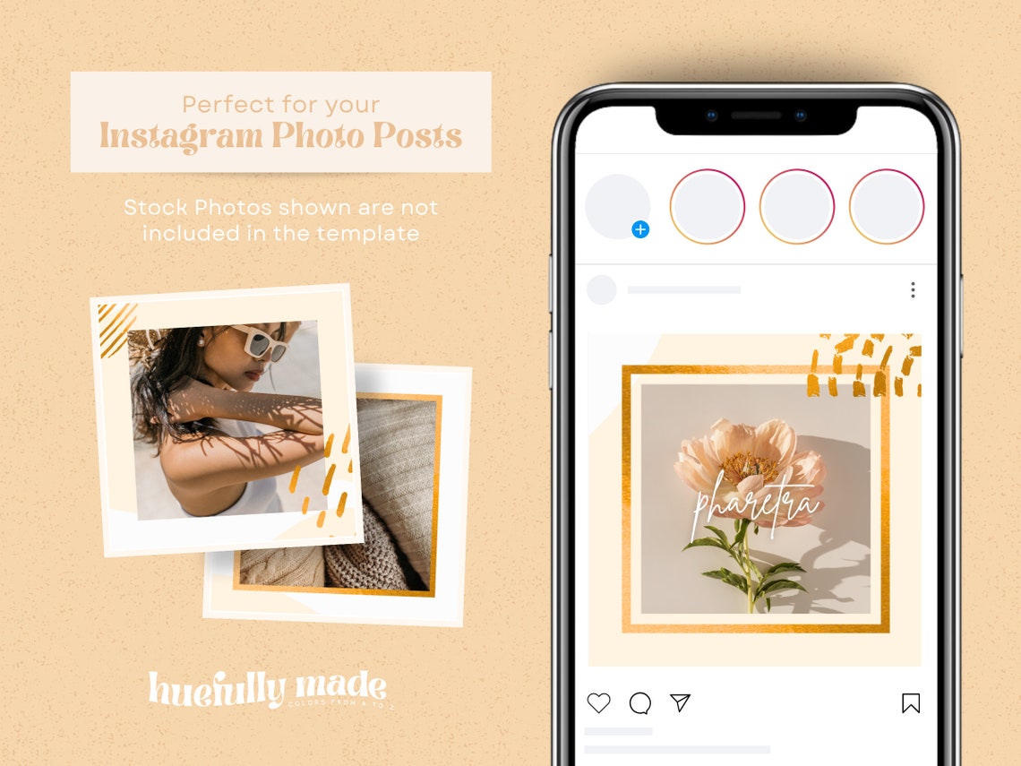 Instagram Puzzle Post Template in Canva - Light Beige White Minimalist ...