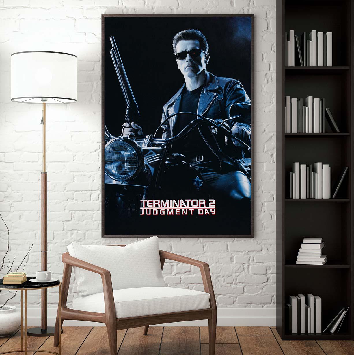 Terminator 2 Judgment Day Movie Poster - High Quality Canvas Art ...