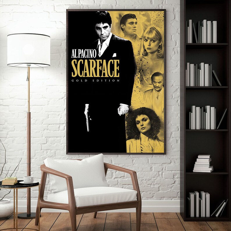 Scarface Movie Poster - High Quality Canvas Art Printing - Classic and Modern Film Collections ...