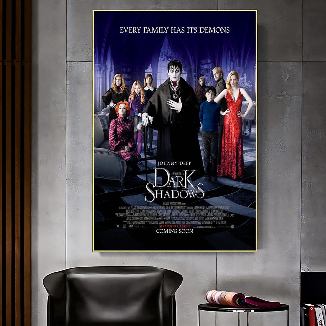 Dark Shadows Movie Poster - High Quality Canvas Art Printing - Classic ...