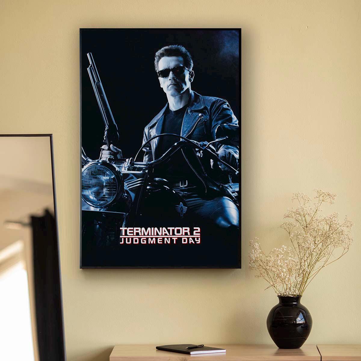 Terminator 2 Judgment Day Movie Poster High Quality Canvas Art Printing ...