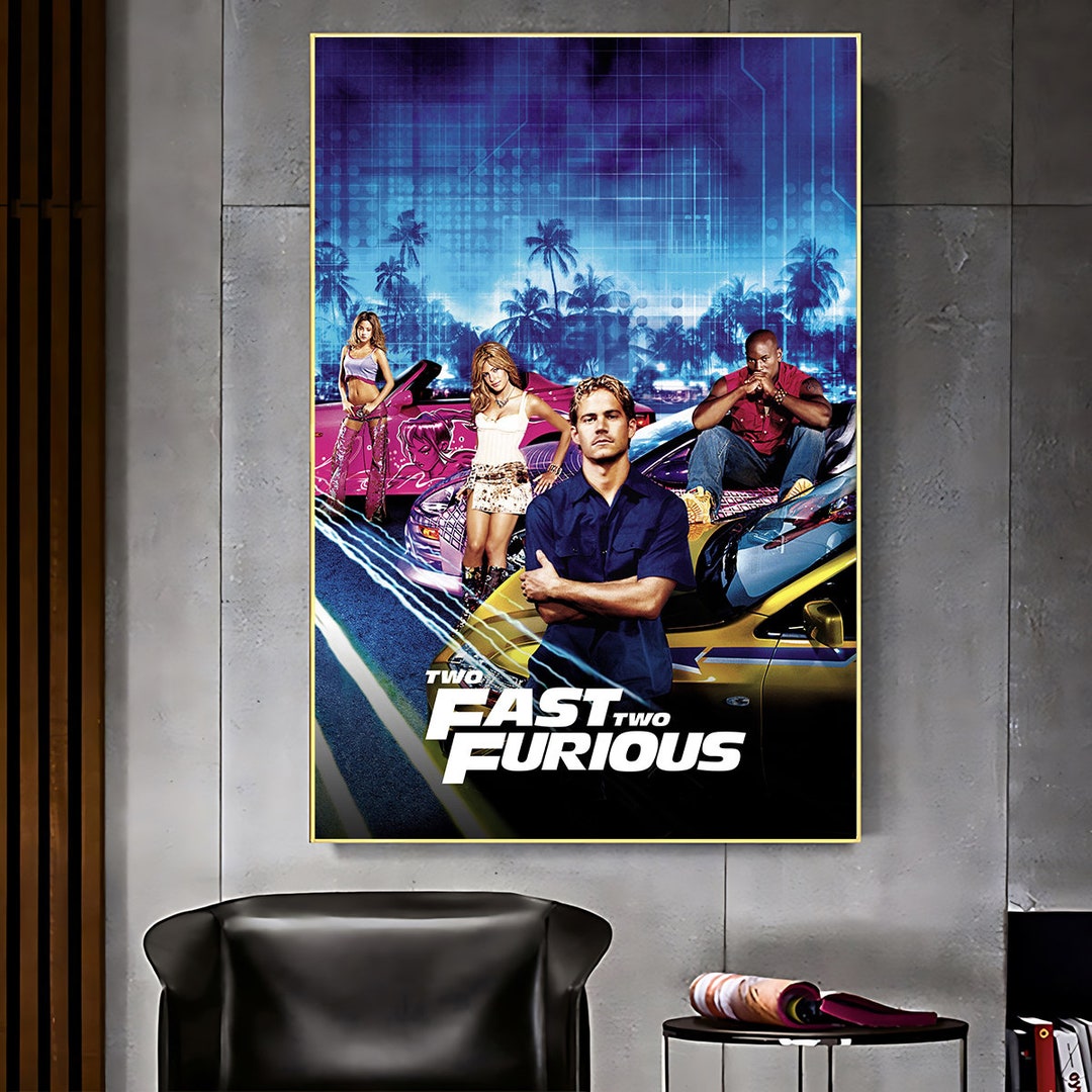 2 Fast 2 Furious Movie Poster High Quality Canvas Art Printing Classic ...