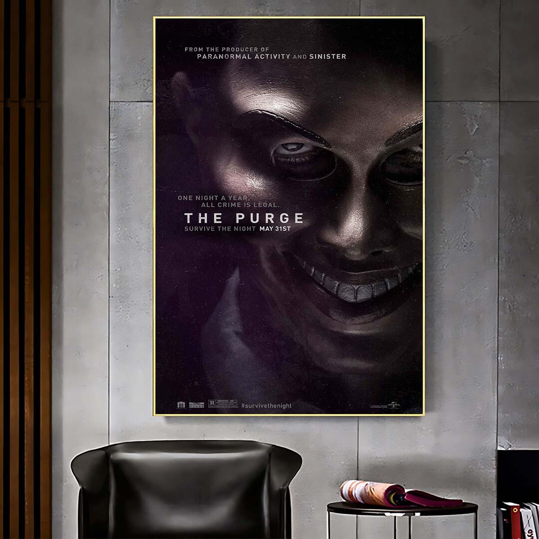 The Purge Movie Poster High Quality Canvas Art Printing Classic and ...