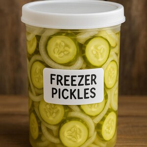 Amish Freezer Pickles Recipe Sweet & Tangy Refrigerator Pickles (PDF ...