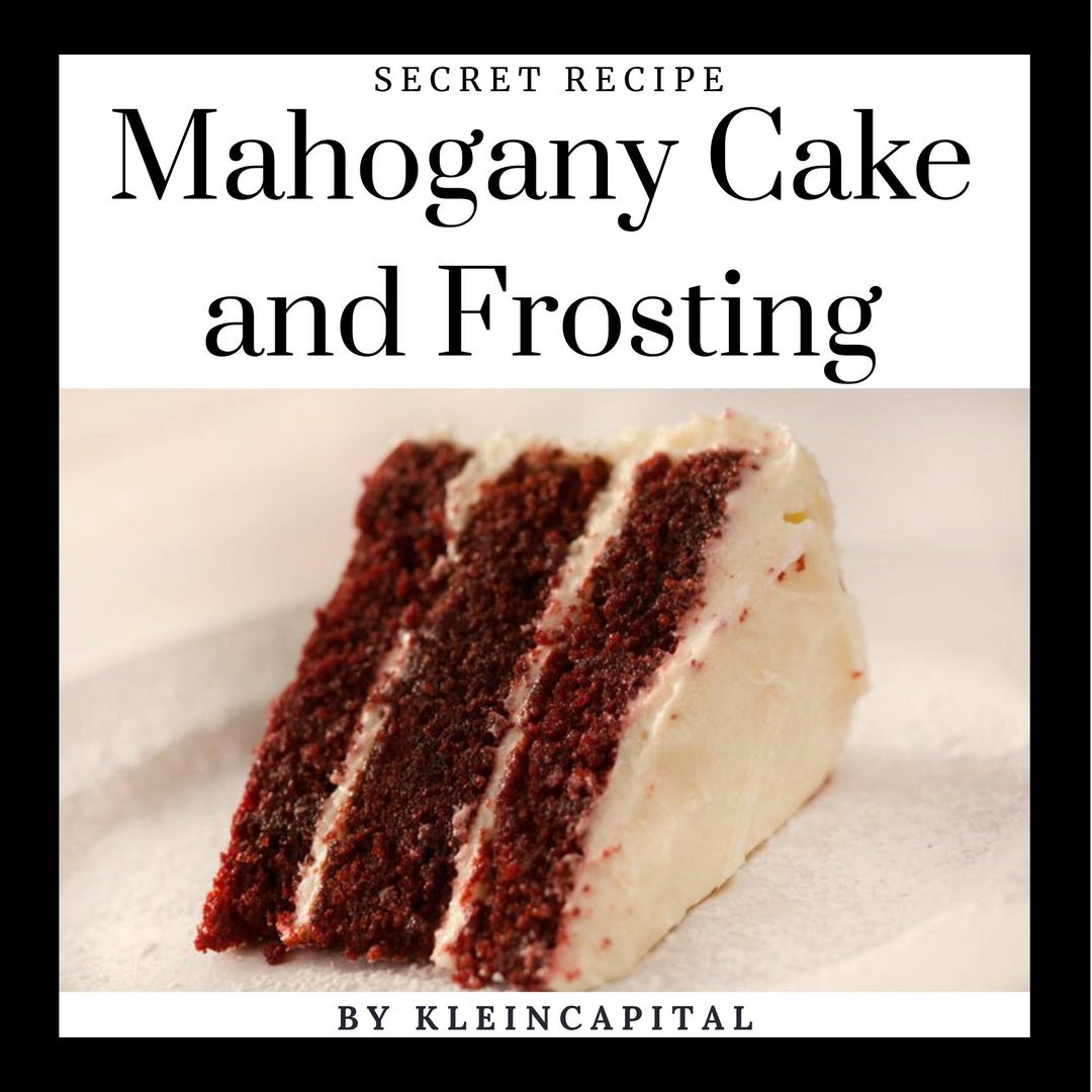 Mahogany Cake Recipe: Vintage Chocolate Layer Cake (digital Download ...