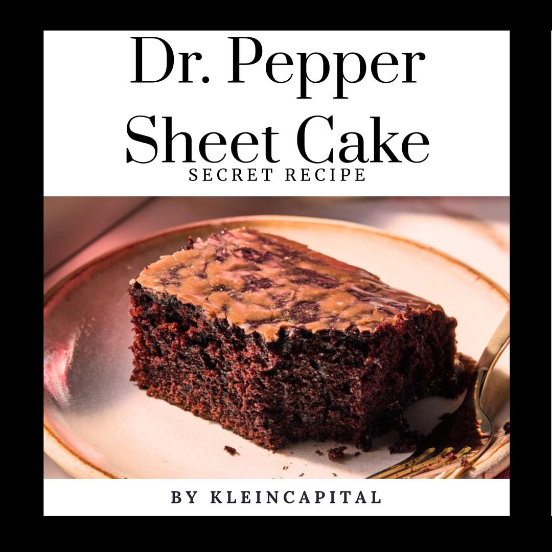 Dr. Pepper Texas Sheet Cake Recipe: Easy Printable Dessert (PDF ...
