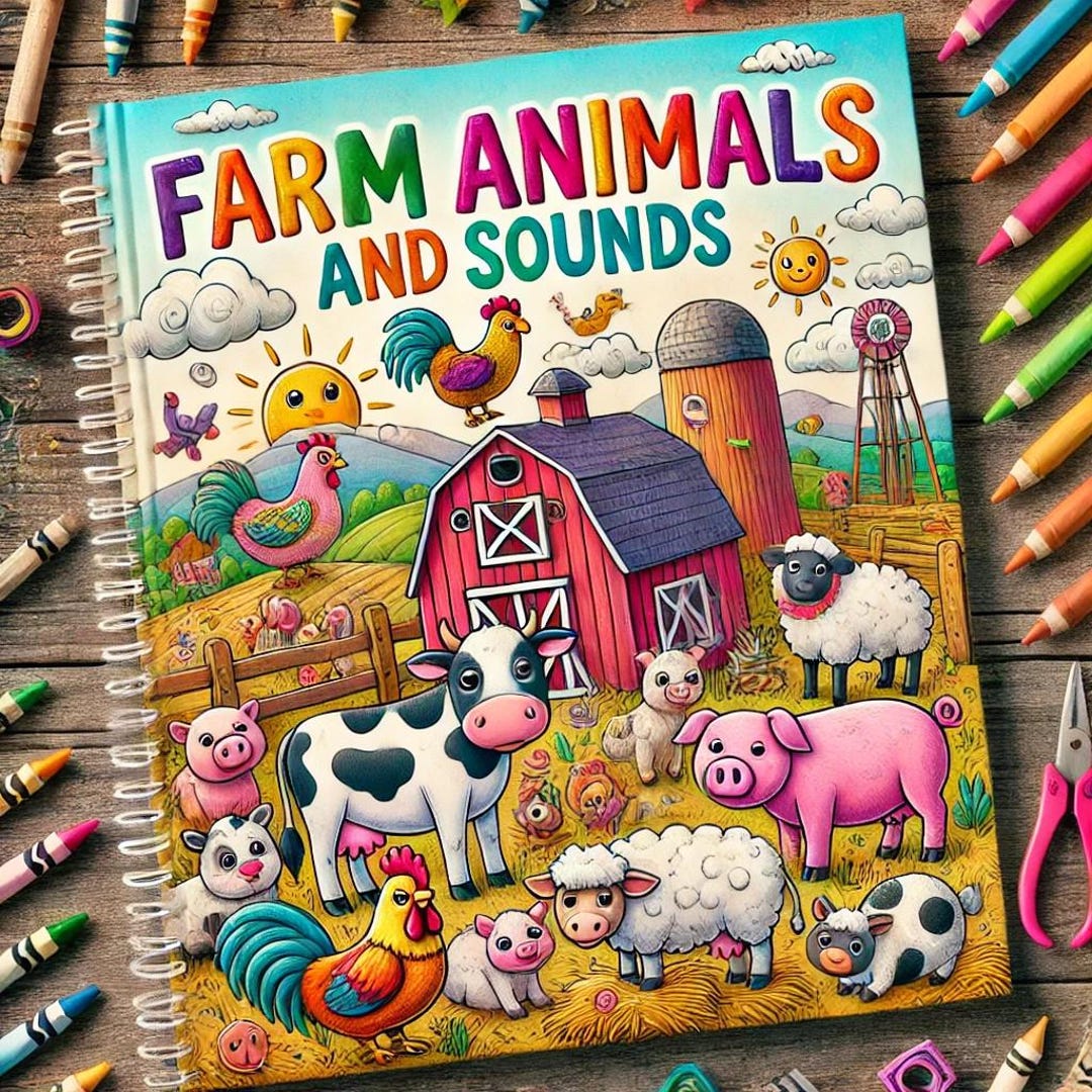Farm Animals and Sounds L Cute Coloring Pages L Educational for Kids L ...