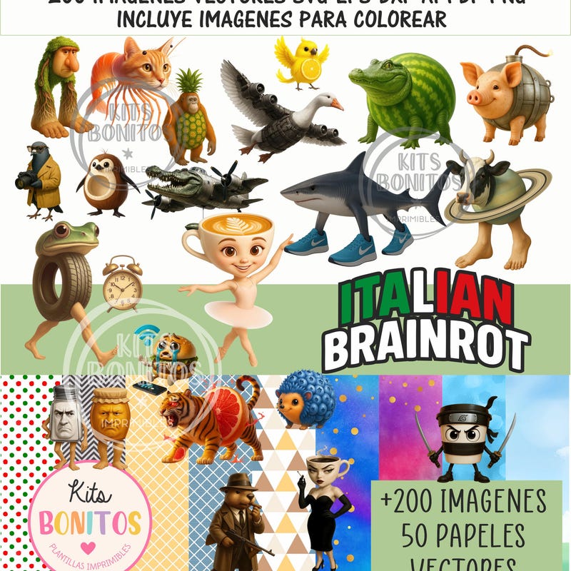 Brainrot personajes png - Etsy España