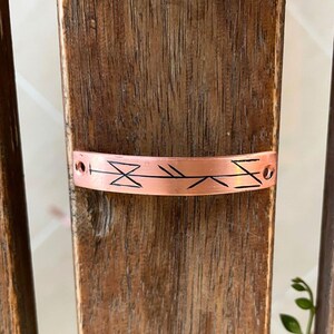 Skadi Viking Symbol Bracelet, Copper Bracelets With Skadi Symbol, Suede ...