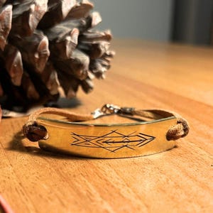 Vidarr Viking Symbol Brass Bracelet, Brass Bracelet With Vidarr Symbol ...