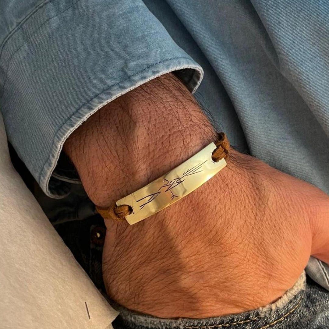 ULLR Viking Symbol Brass Bracelet, Brass Bracelet With ULLR Symbol ...