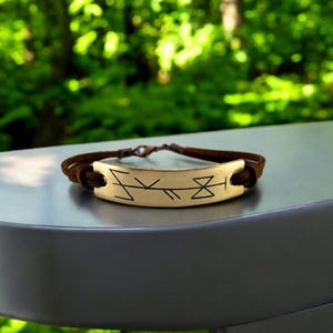 Skadi Viking Symbol Brass Bracelet, Brass Bracelets With Skadi Symbol ...