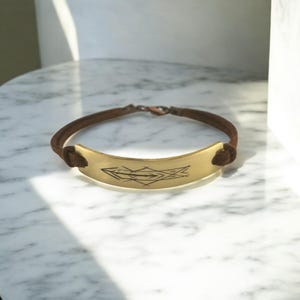 Vidarr Viking Symbol Brass Bracelet, Brass Bracelet With Vidarr Symbol ...