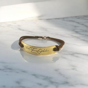 Freya Viking Symbol Brass Bracelet, Norse Mythology Bracelet, Healing ...