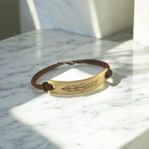 Vidarr Viking Symbol Brass Bracelet, Brass Bracelet With Vidarr Symbol ...