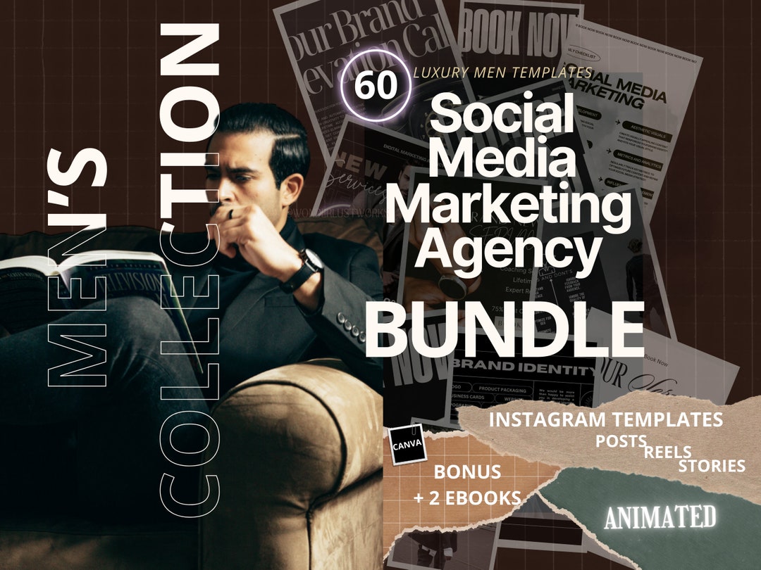 Bundle Templates Social Media Marketing Agency Luxury Men |social Media ...