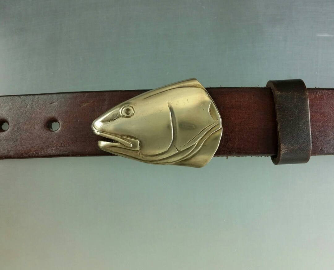 Redfish Bronze 1.25 Inch Belt Buckle With Natural Patina Hand Made by ...