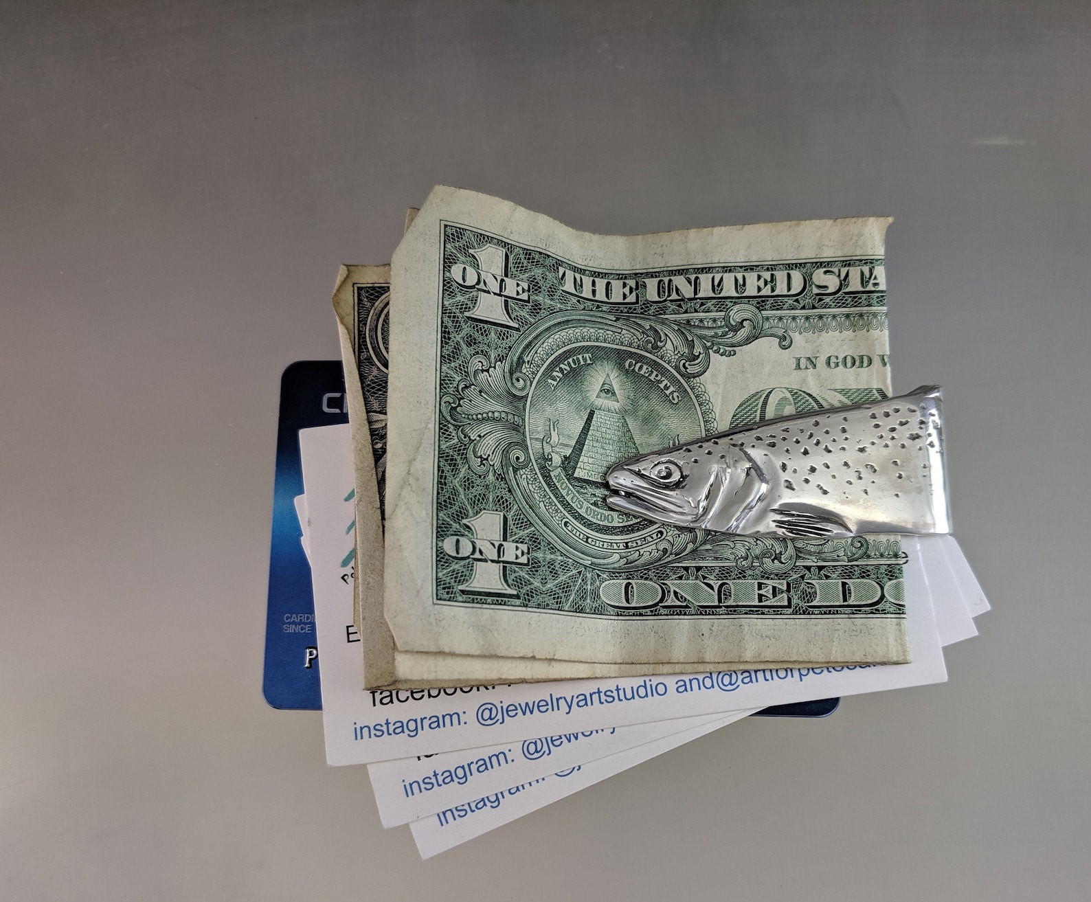 Silver Rainbow Trout Fish Money Clip Hand Made Sterling Silver - Etsy