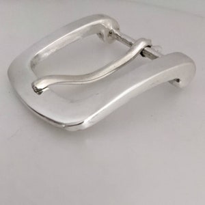 The 1.5 Inch Explorer Belt Buckle in Solid Polished Sterling Silver ...
