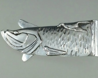 Silver Rainbow Trout Fish Money Clip Hand Made Sterling Silver Mens ...