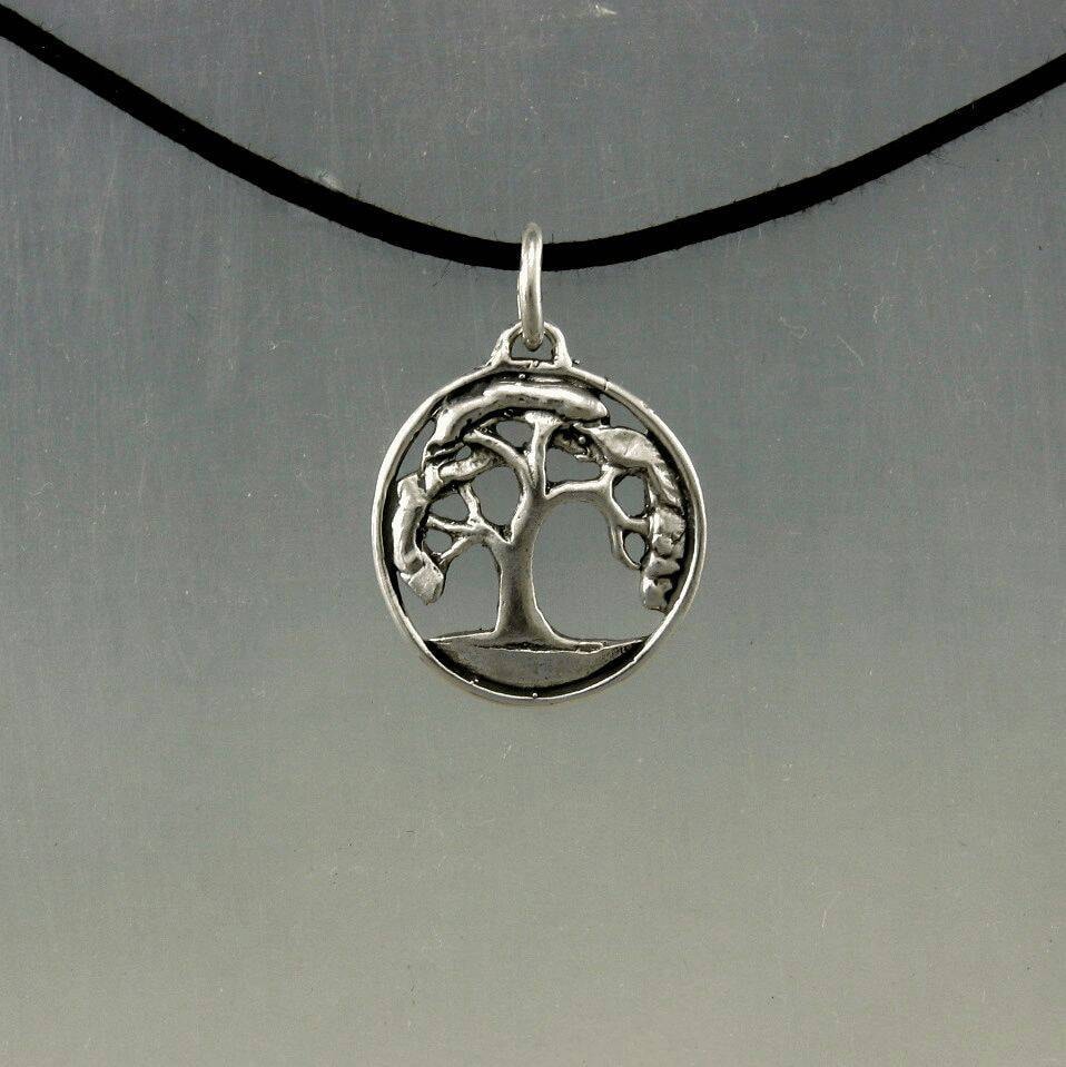 Tree of Life, Small Oak Pendant in Sterling Silver, Forest Life, Bonsai ...