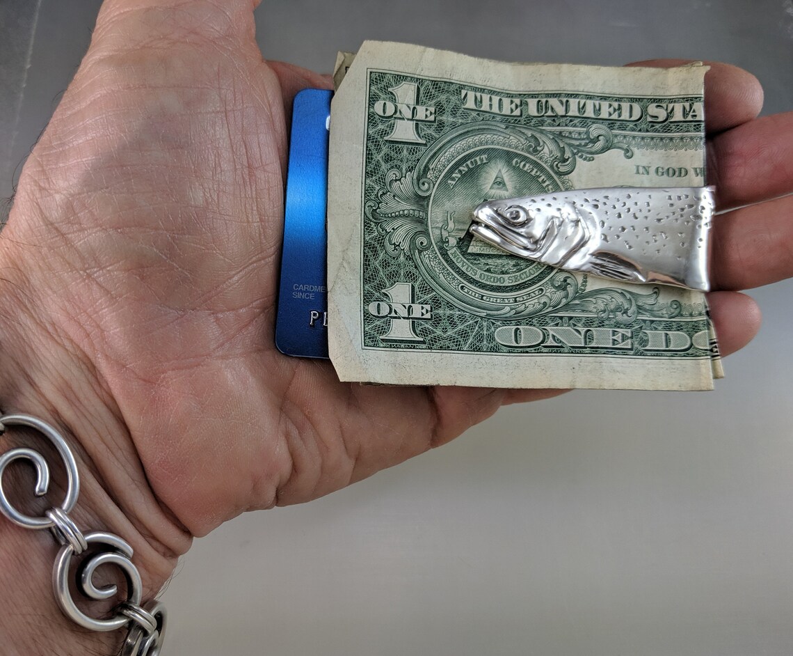 Silver Rainbow Trout Fish Money Clip Hand Made Sterling Silver - Etsy