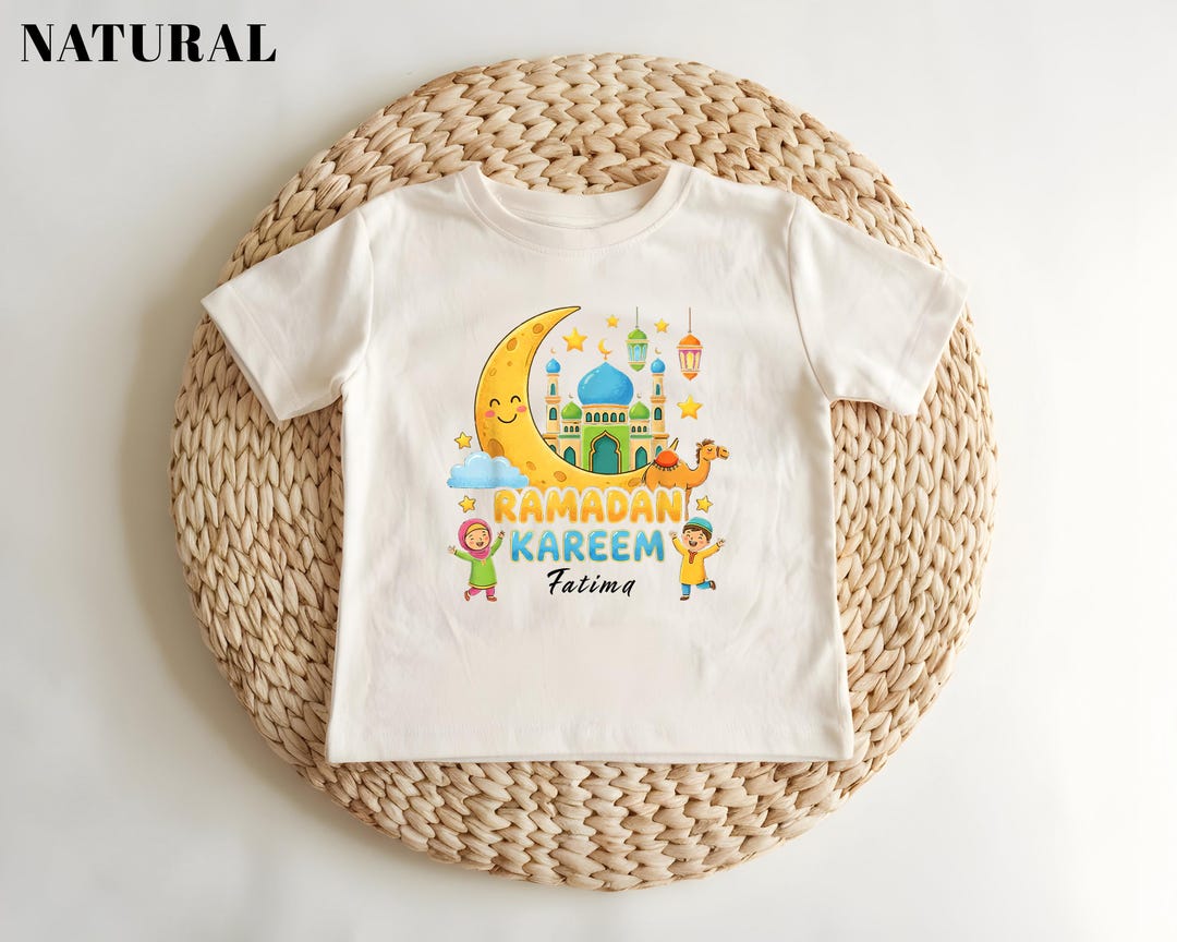 Personalized Ramadan Kareem Kids Shirt, Custom Name Muslim Toddler Tee ...