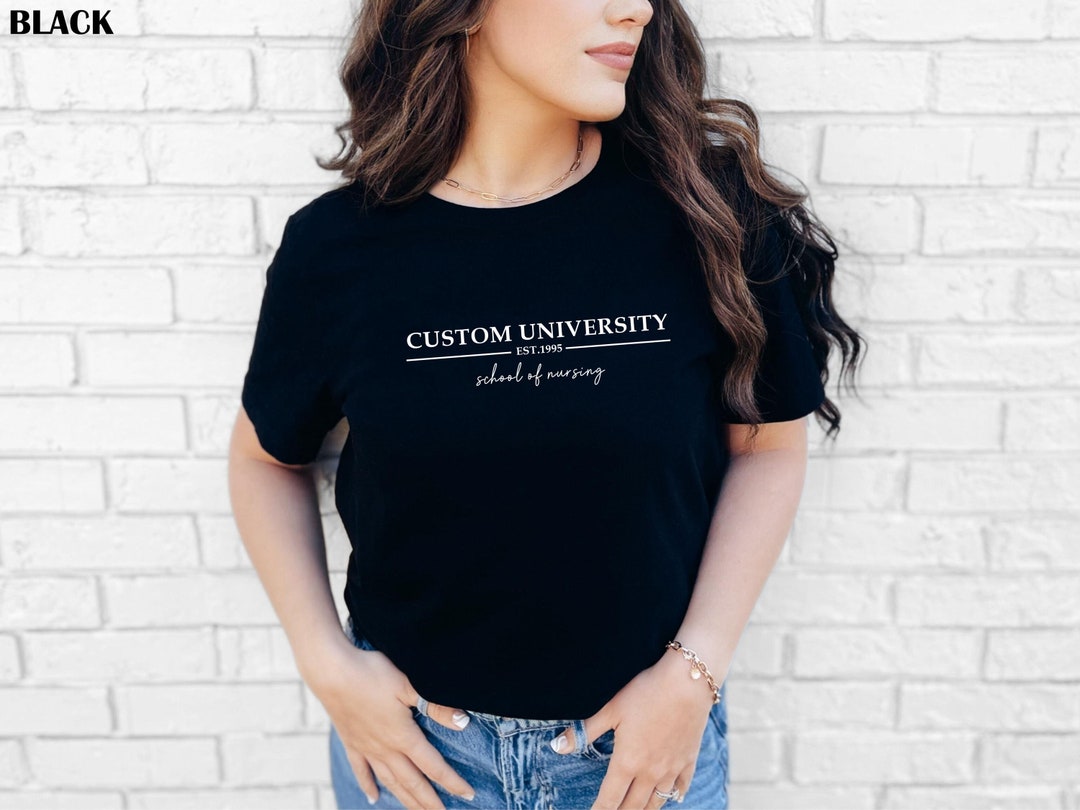Custom University Shirt, Custom College Shirt, Personalized School ...
