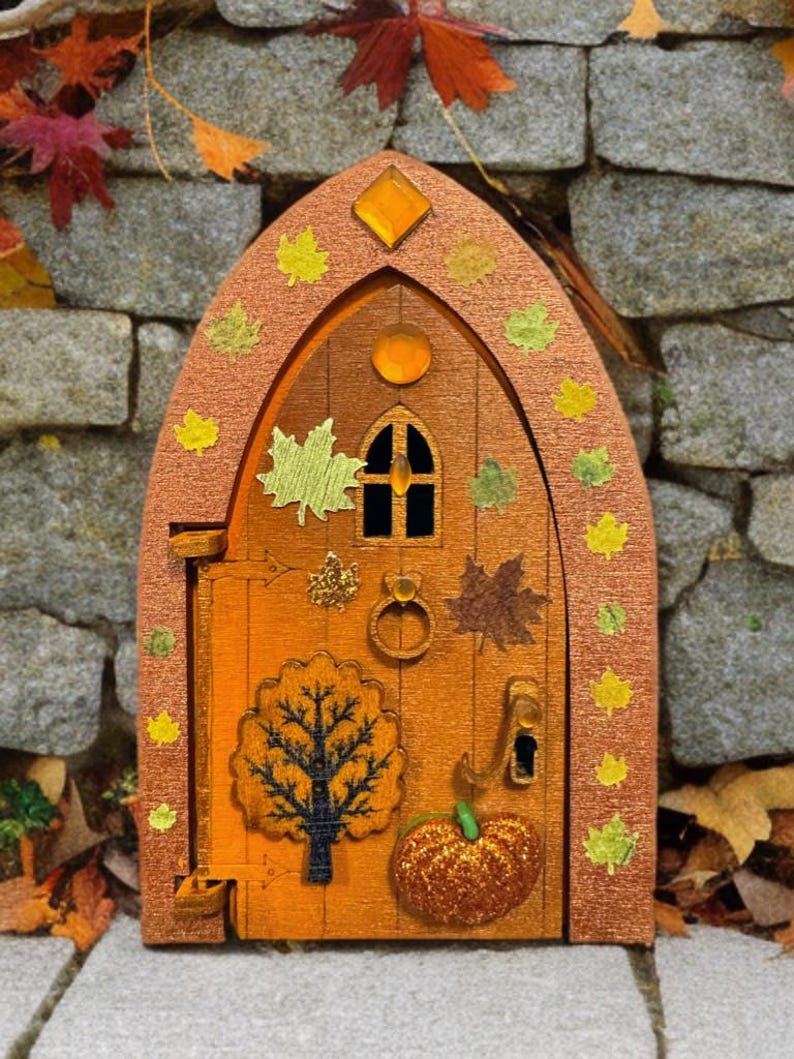 Enchanted Fairy Door, MARIGOLD; Fairy of Autumn, Fae of Fall; Fairies ...