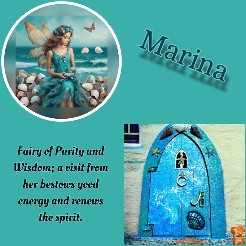 Enchanted Fairy Door: Marina, Fairy of the Sea, Magical Decor - Etsy