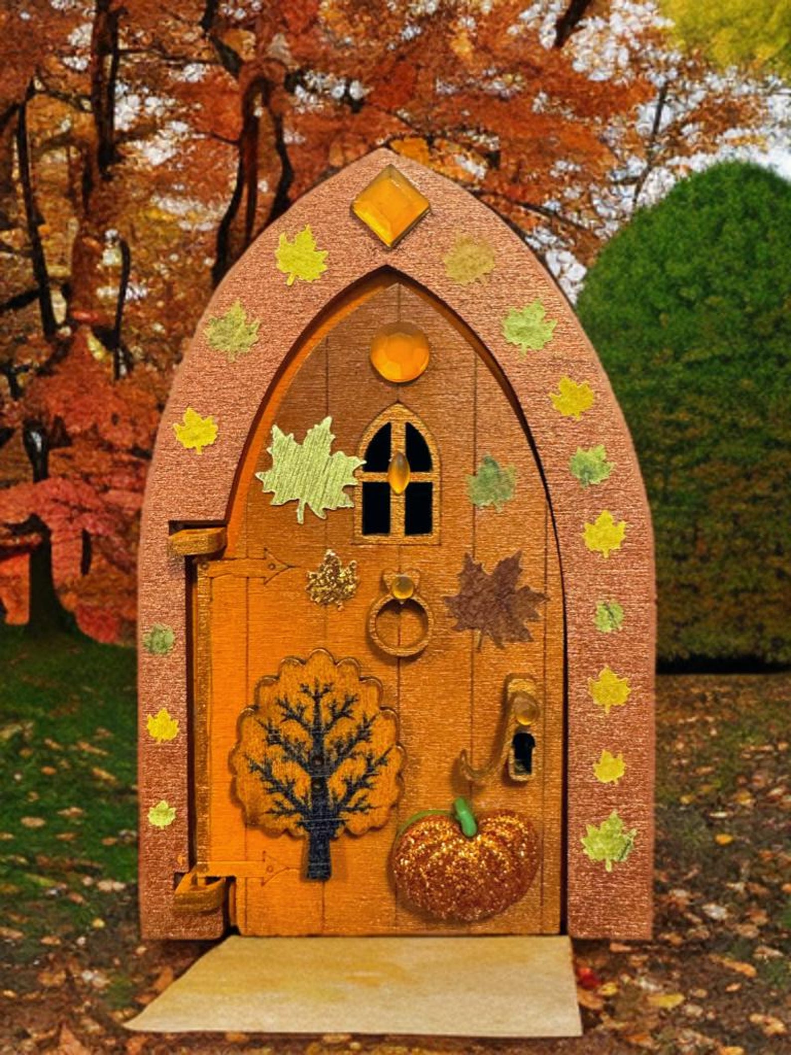 Enchanted Fairy Door, MARIGOLD; Fairy of Autumn, Fae of Fall; Fairies ...