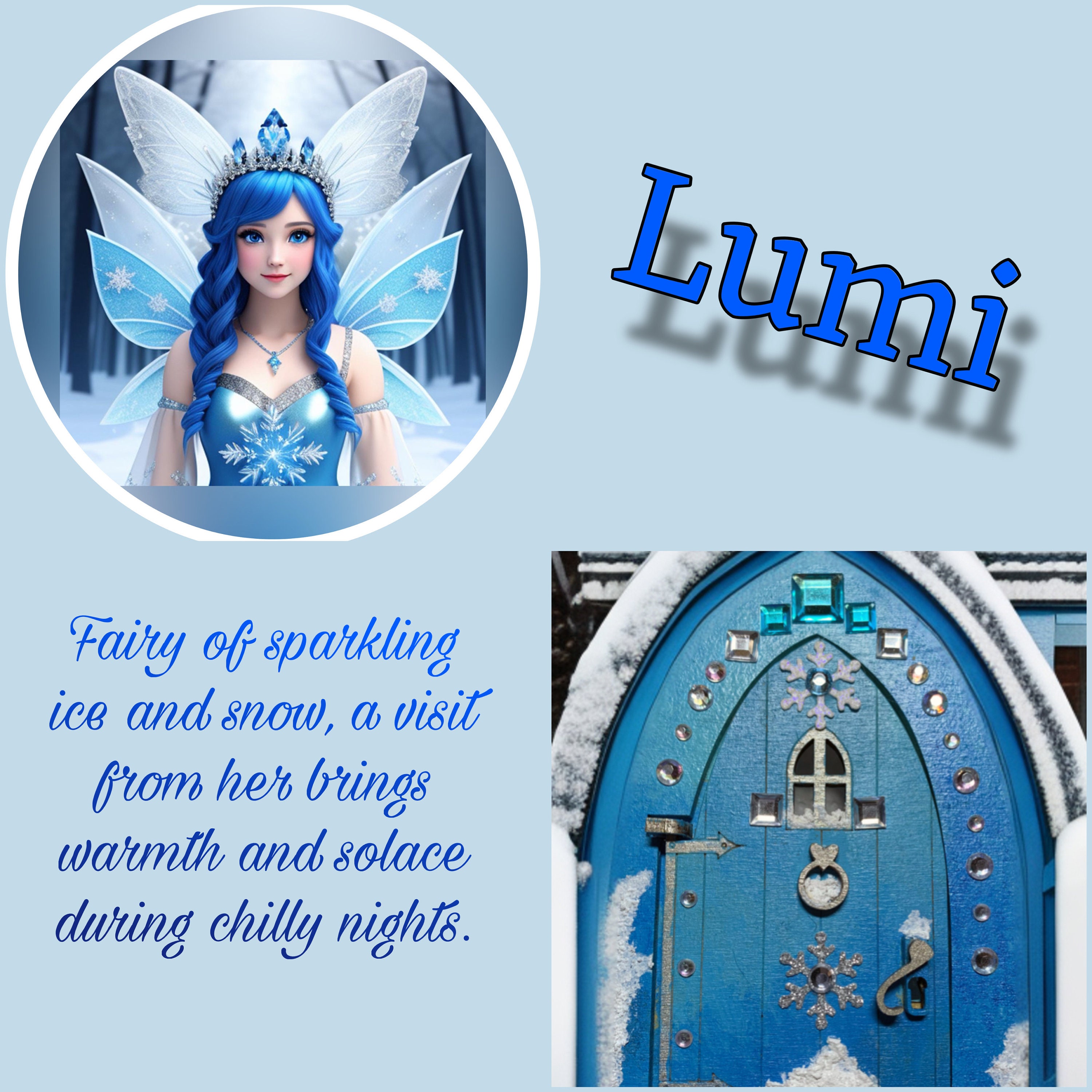Enchanted Fairy Door, LUMI; Fairy of Sparkling Ice & Snow, Fairies ...