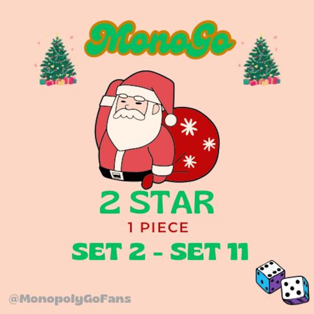 Monogo 2 Star Sticker 1 Pcs set 2 Set 11 - Etsy