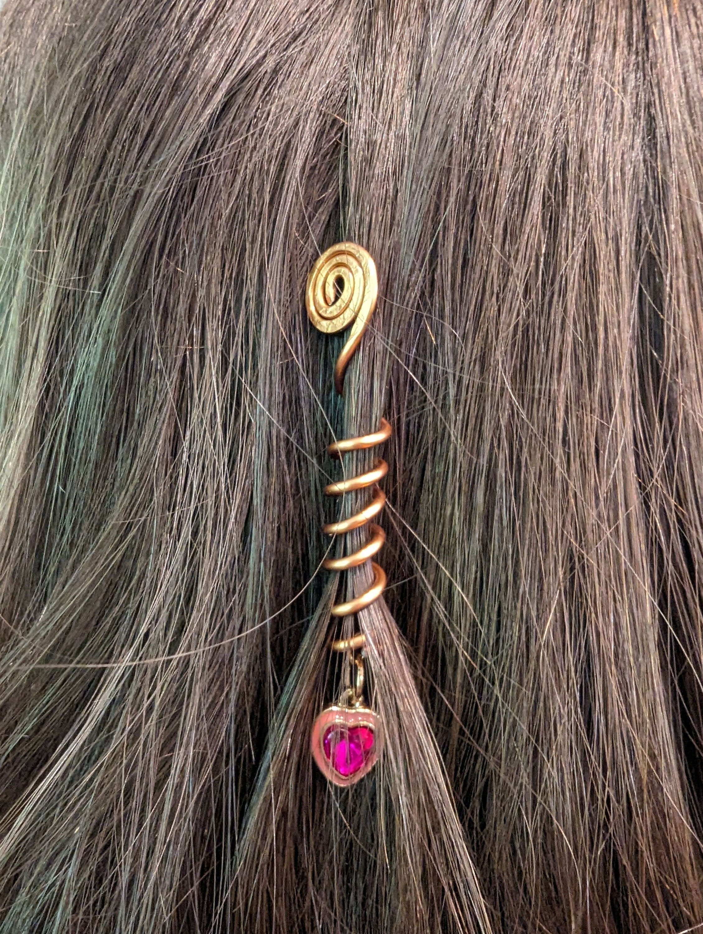 Wire Beaded Hair Spirals, Hair Accessories, Hair Twist, Whimsical Hair ...