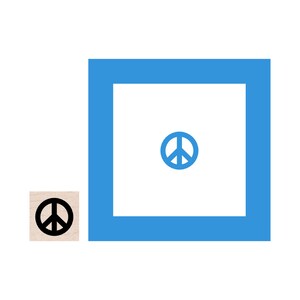 Mini Peace Sign Rubber Stamp - Etsy