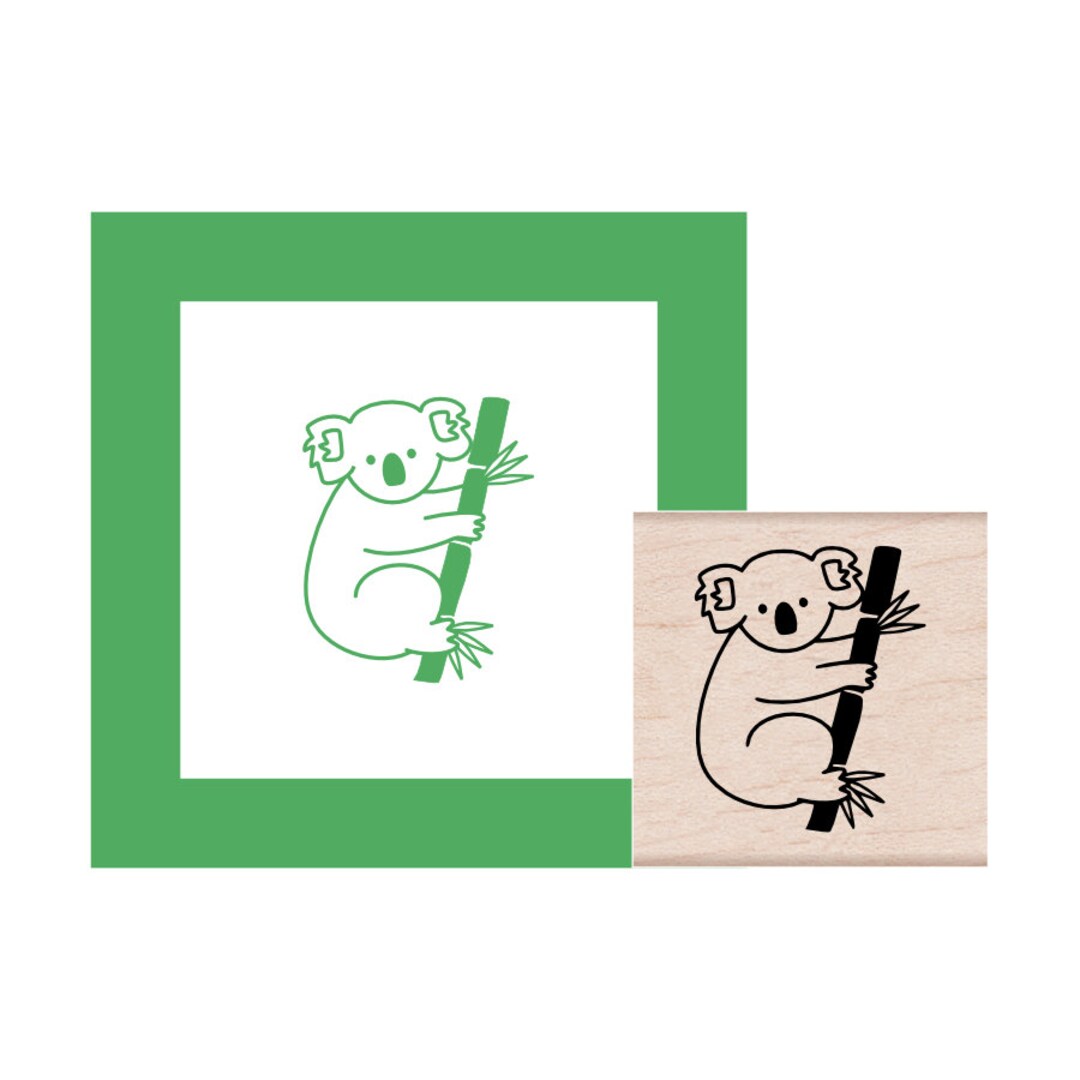 Koala Rubber Stamp - Etsy